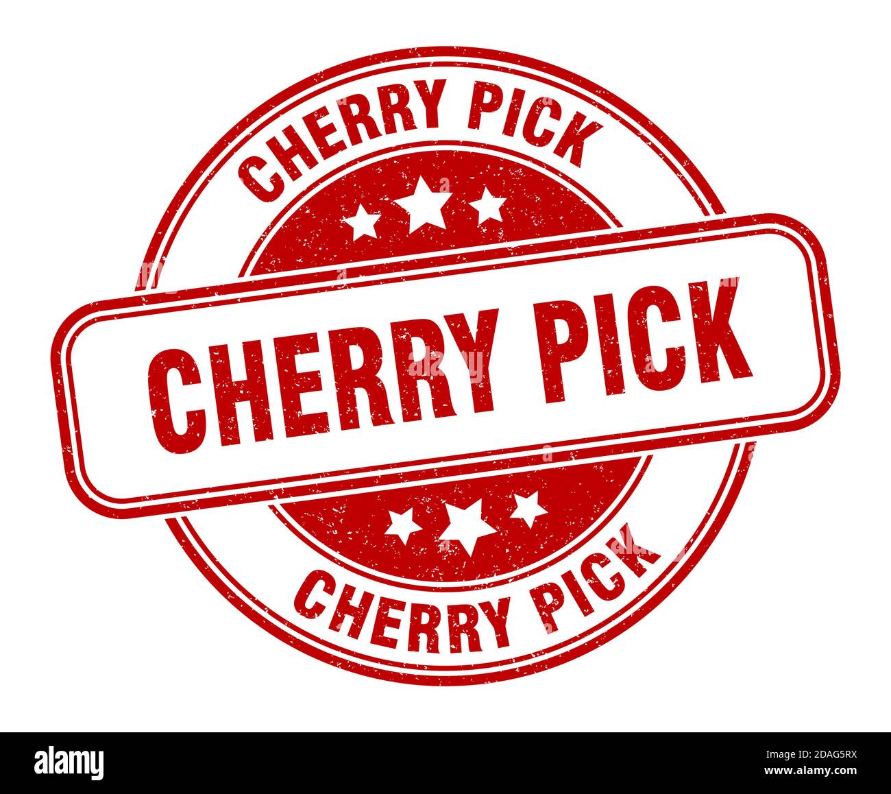 cherry pick stamp. cherry pick sign. round grunge label Stock Vector ...
