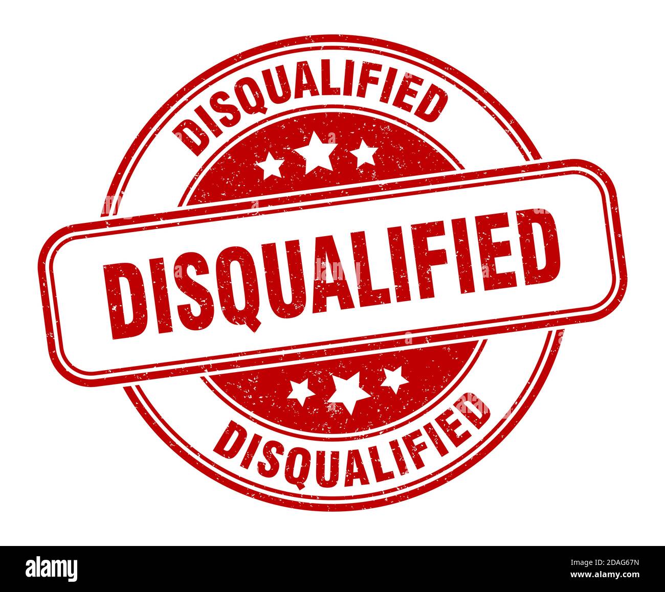 disqualified stamp. disqualified sign. round grunge label Stock Vector ...