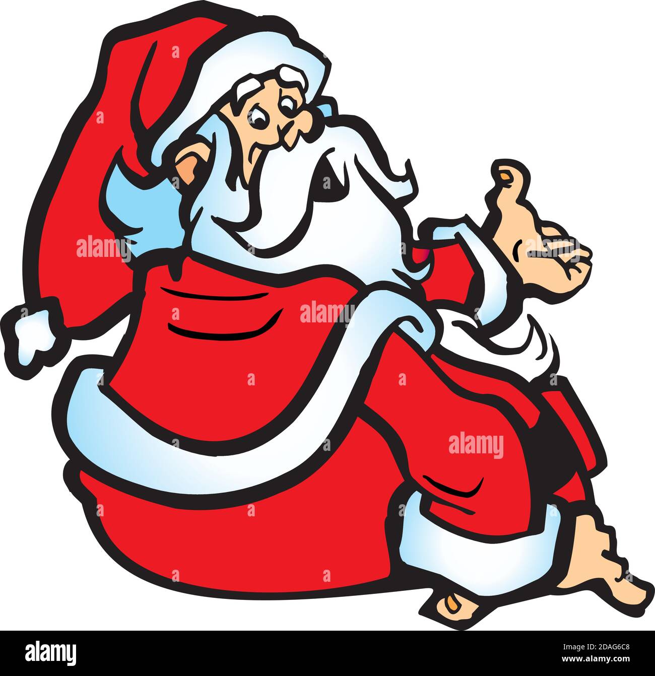 Santa Claus sitting and pointing Stock Vector Image & Art - Alamy