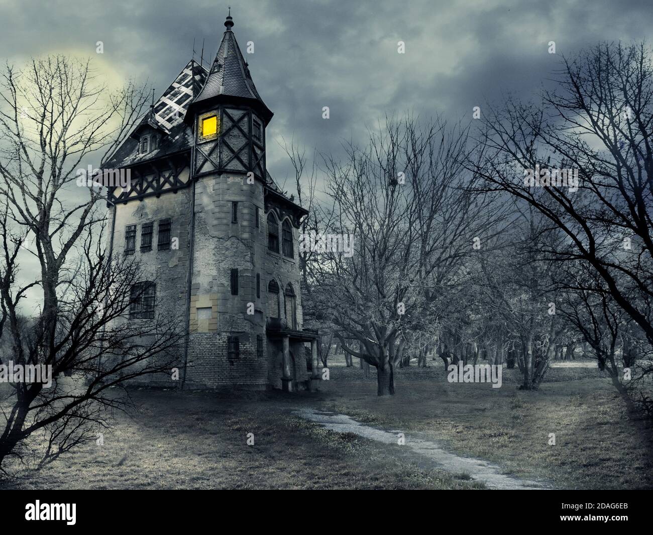 a large building, typically of the medieval period, fortified against ...