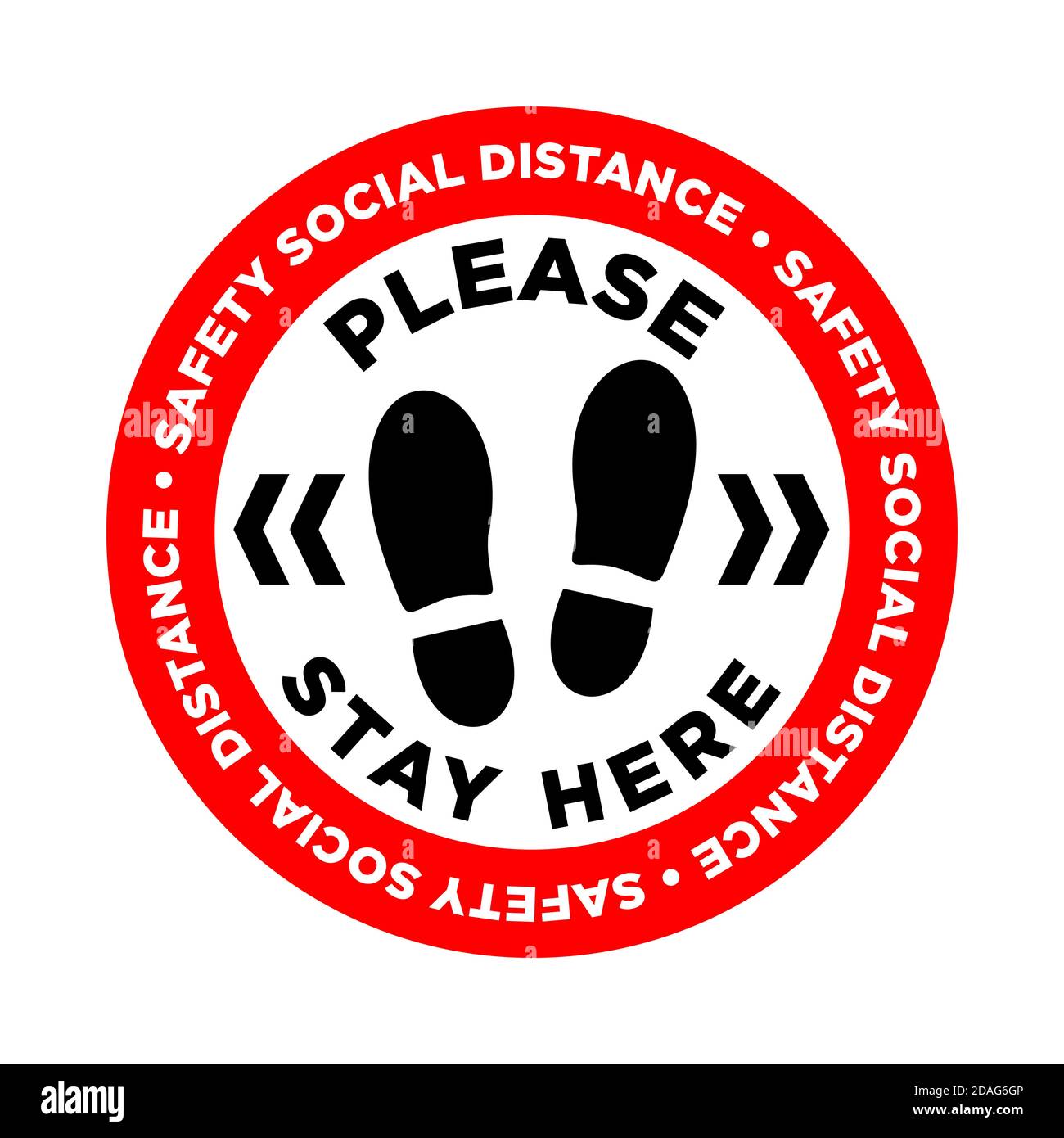 Vector of footprint sign with text keep your distance. 1,5 m safety ...