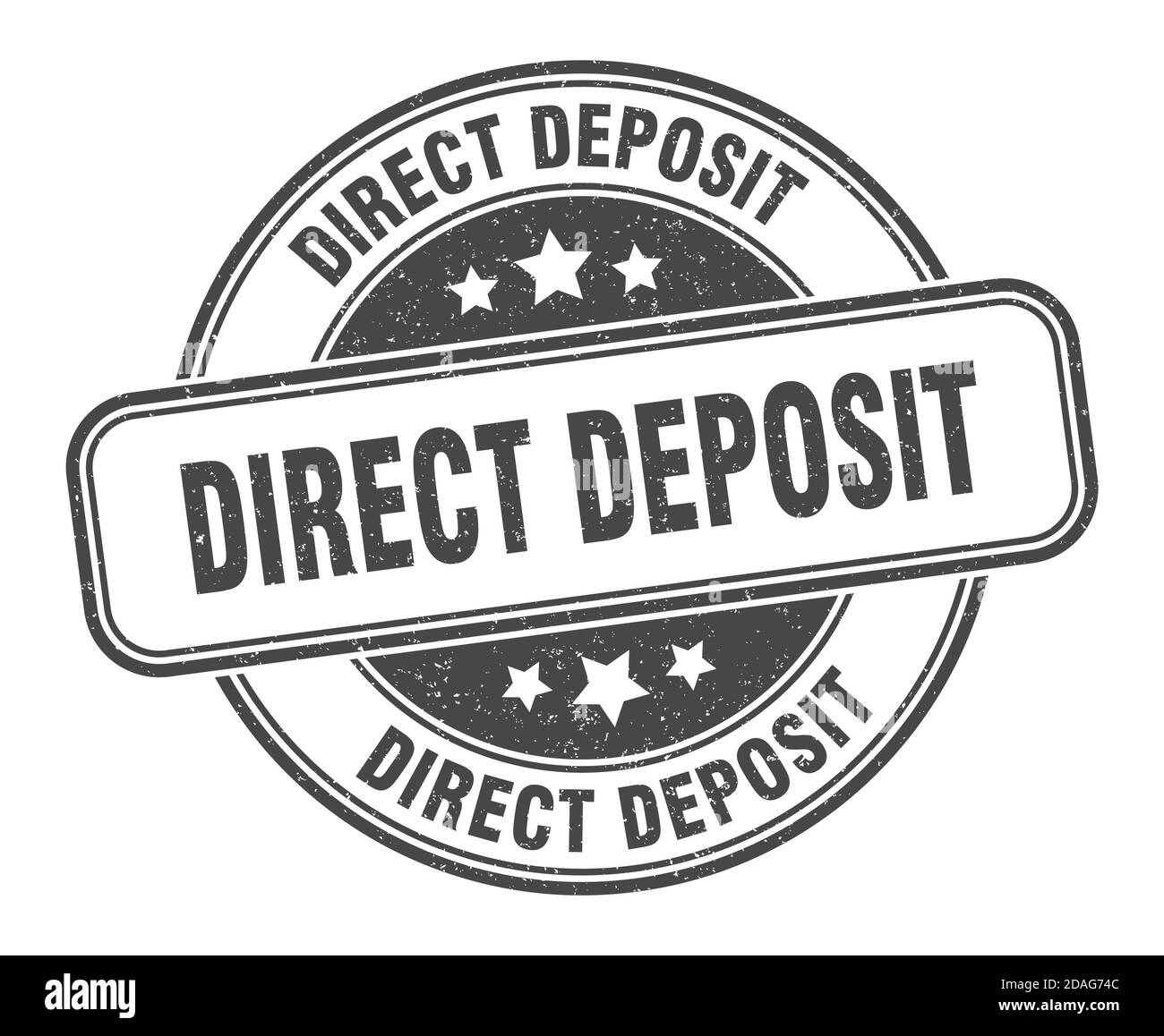 direct deposit stamp. direct deposit sign. round grunge label Stock ...