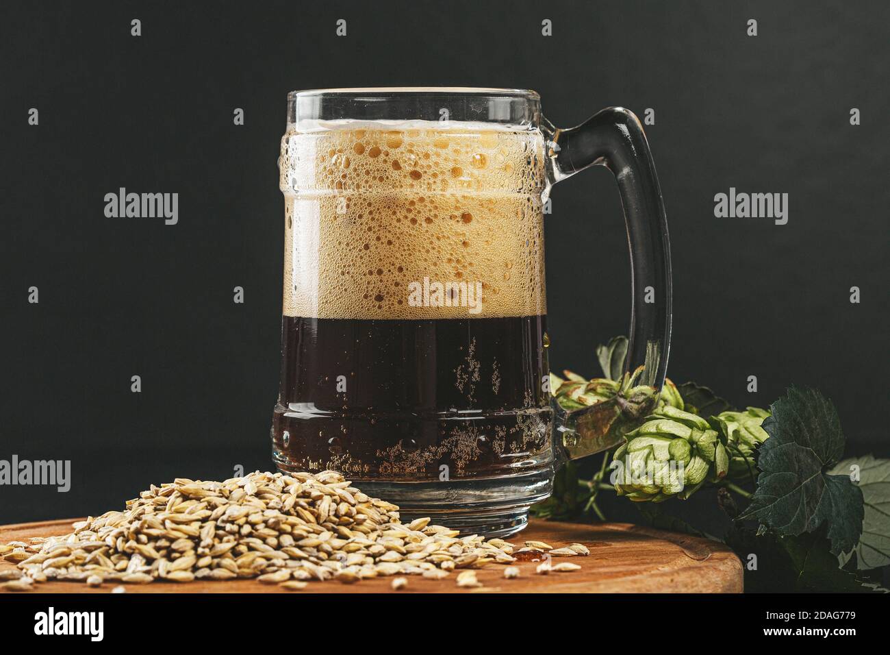 an alcoholic drink made from yeast-fermented malt flavored with hops ...