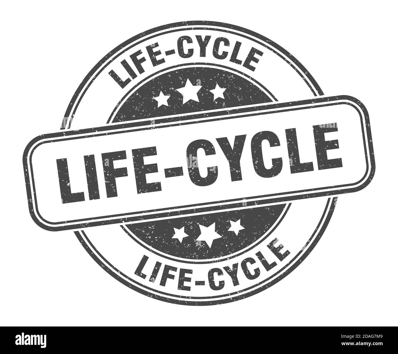 life-cycle stamp. life-cycle sign. round grunge label Stock Vector ...