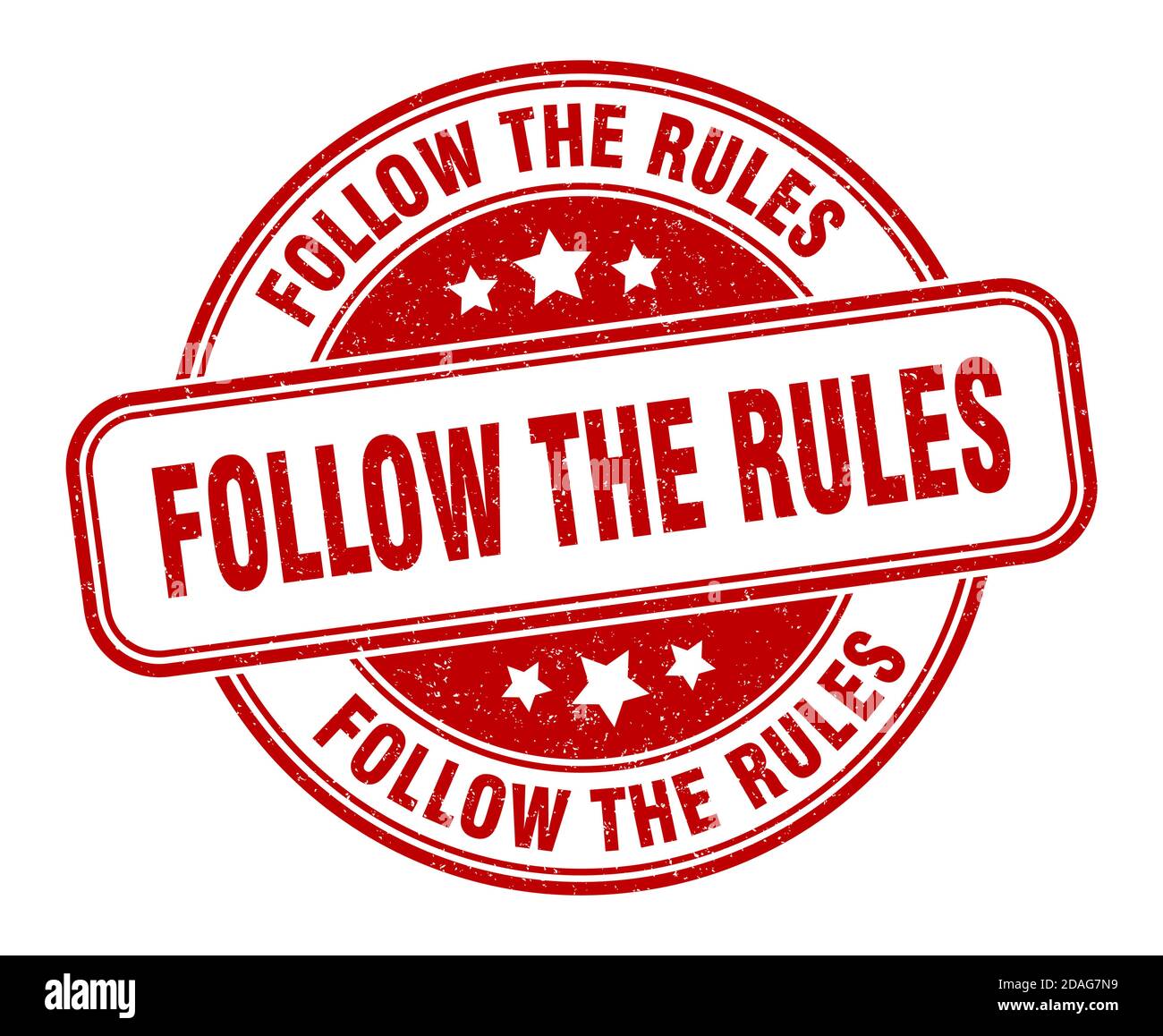 follow the rules stamp. follow the rules sign. round grunge label Stock ...