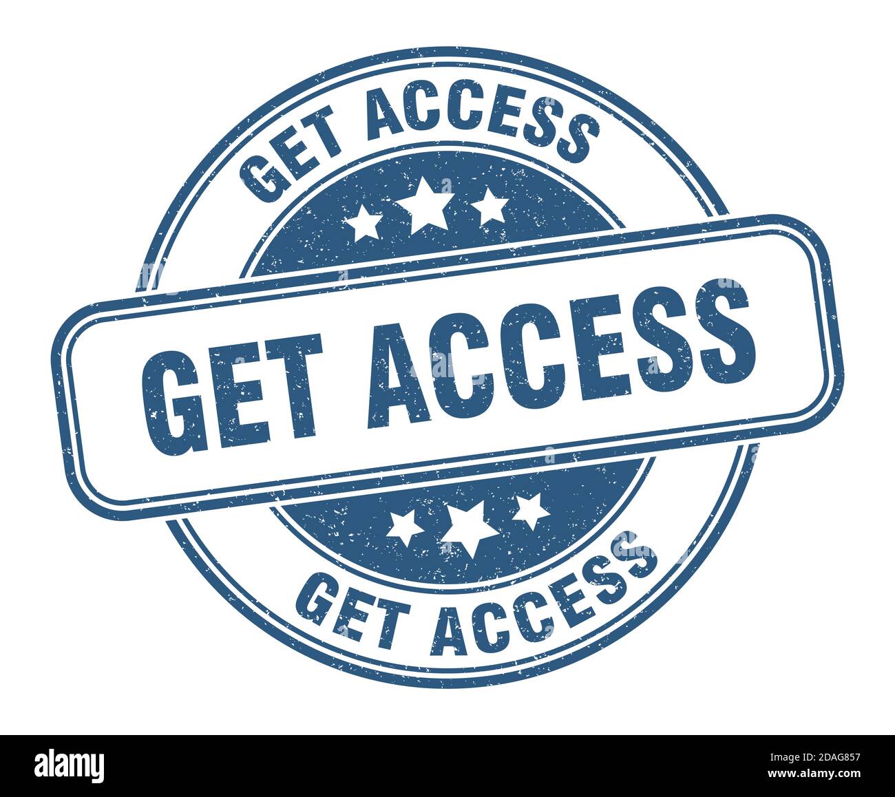 get access stamp. get access sign. round grunge label Stock Vector ...