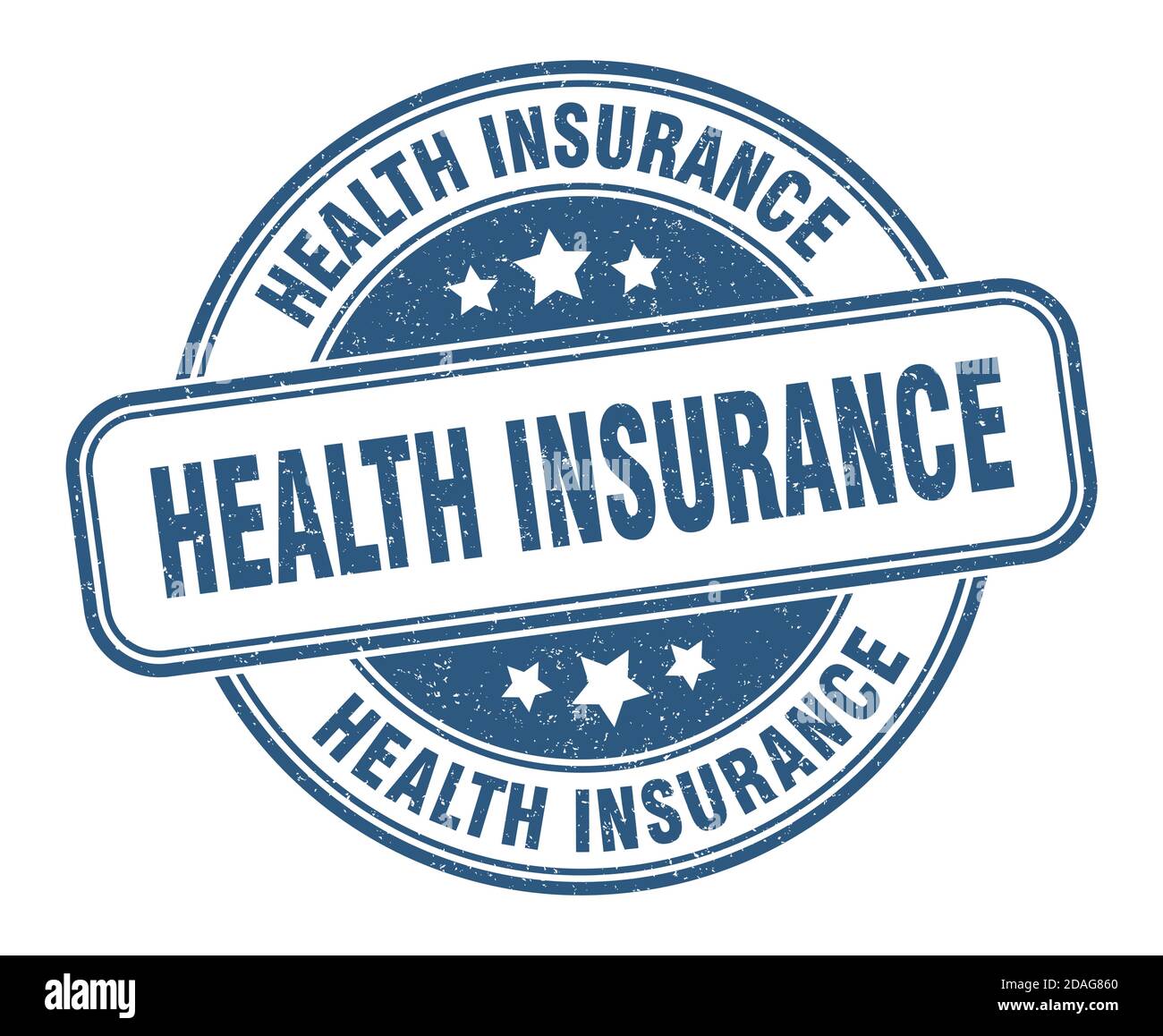 health insurance stamp. health insurance sign. round grunge label Stock ...
