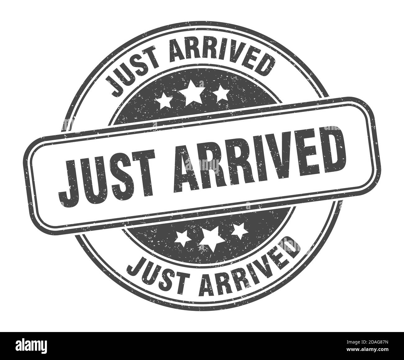 just arrived stamp. just arrived sign. round grunge label Stock Vector ...