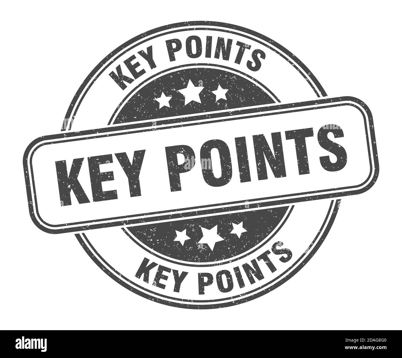 key points stamp. key points sign. round grunge label Stock Vector ...