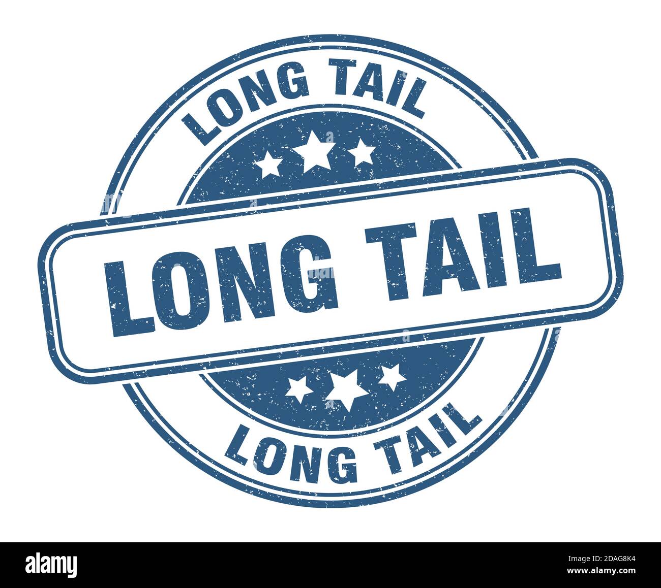 long tail stamp. long tail sign. round grunge label Stock Vector Image ...