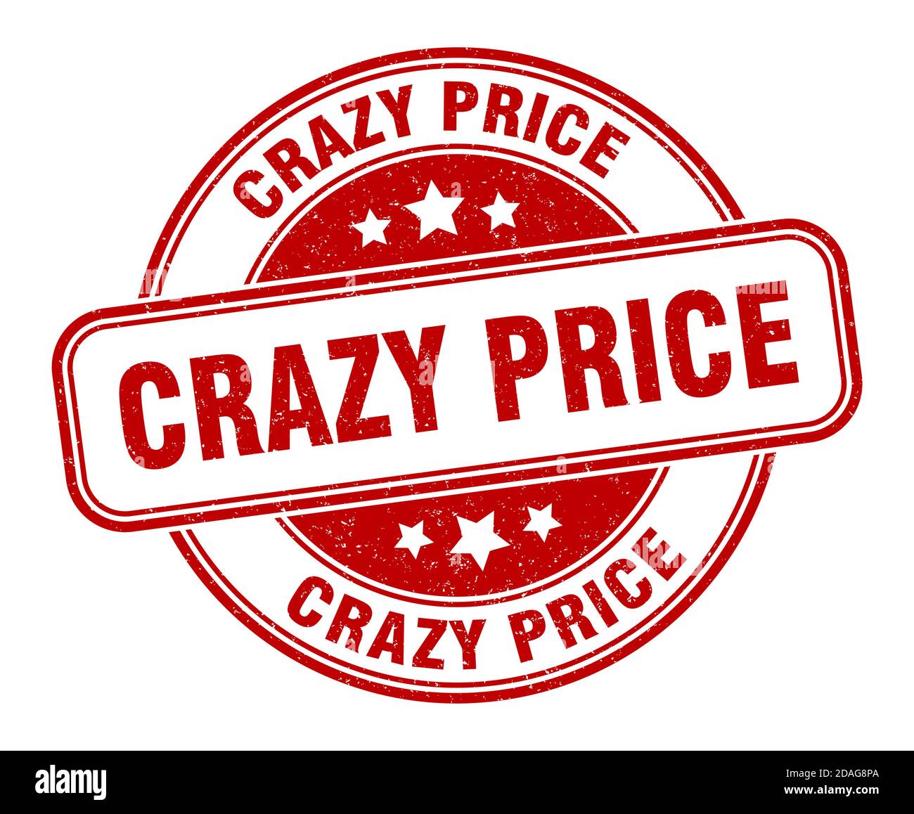 crazy price stamp. crazy price sign. round grunge label Stock Vector ...
