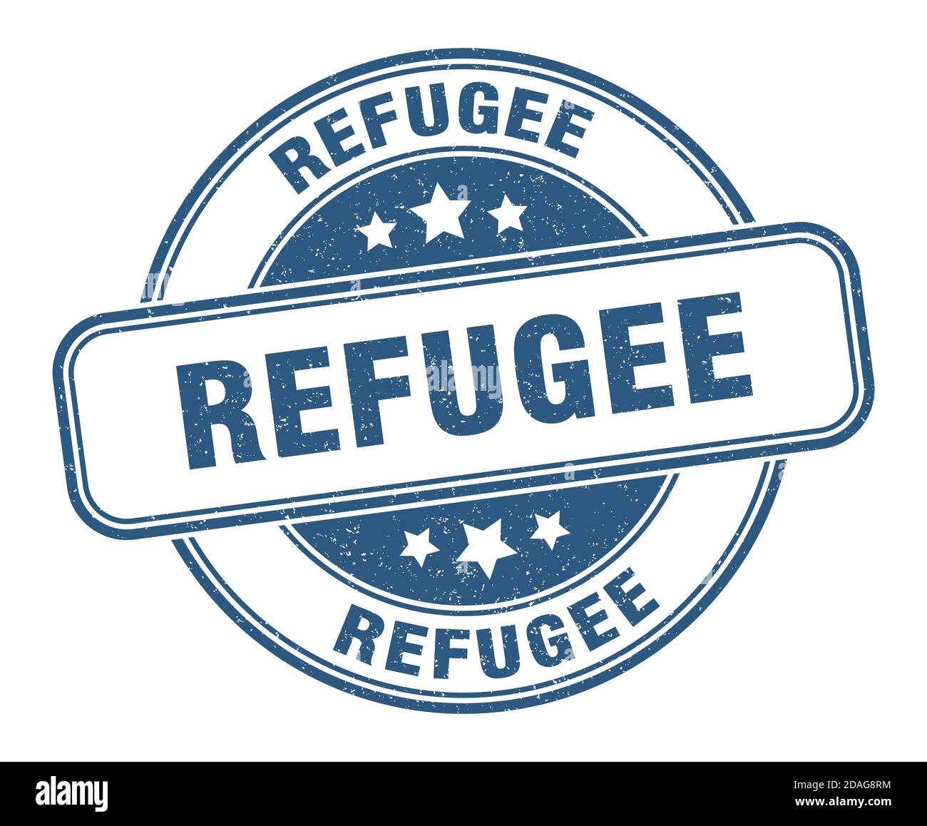 refugee stamp. refugee sign. round grunge label Stock Vector Image ...