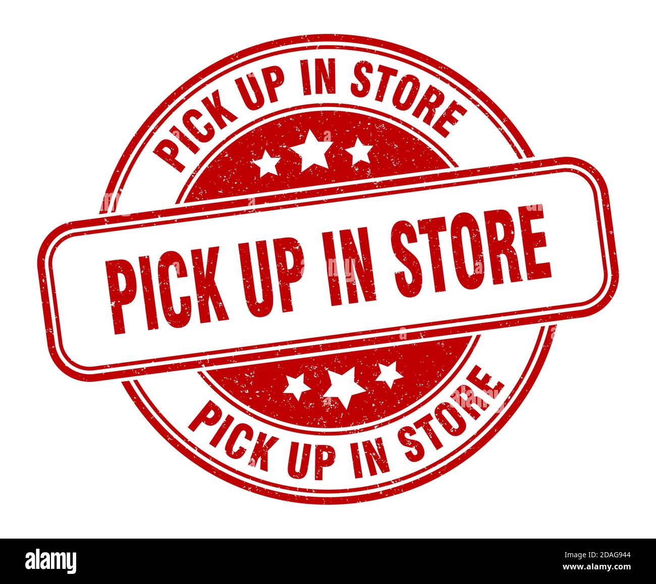 pick up in store stamp. pick up in store sign. round grunge label Stock ...