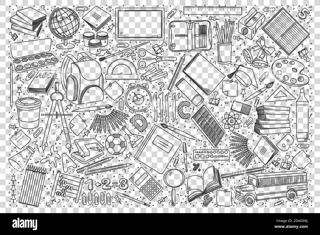 School doodle set Stock Vector Image & Art - Alamy