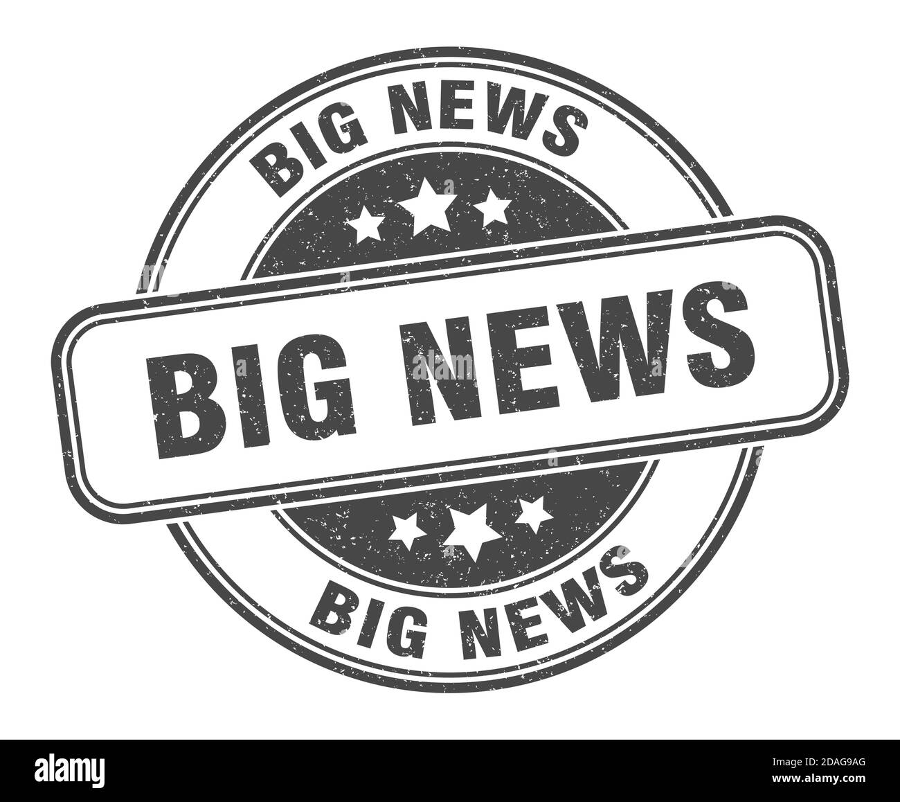 big news stamp. big news sign. round grunge label Stock Vector Image ...