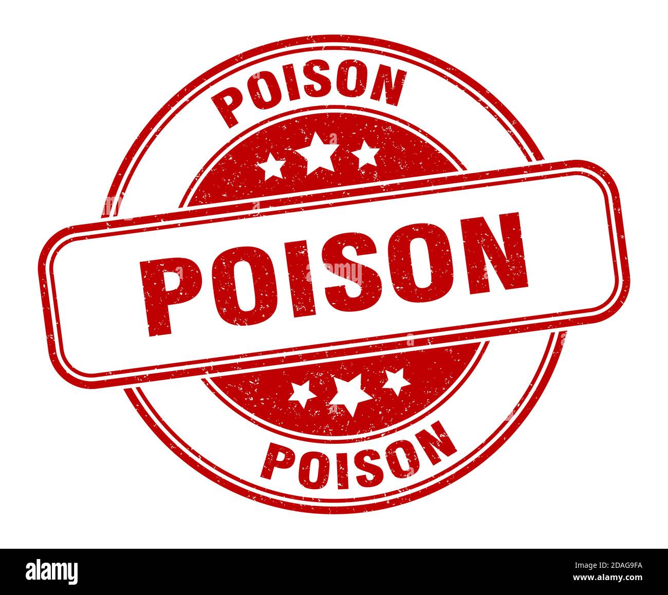 poison stamp. poison sign. round grunge label Stock Vector Image & Art ...