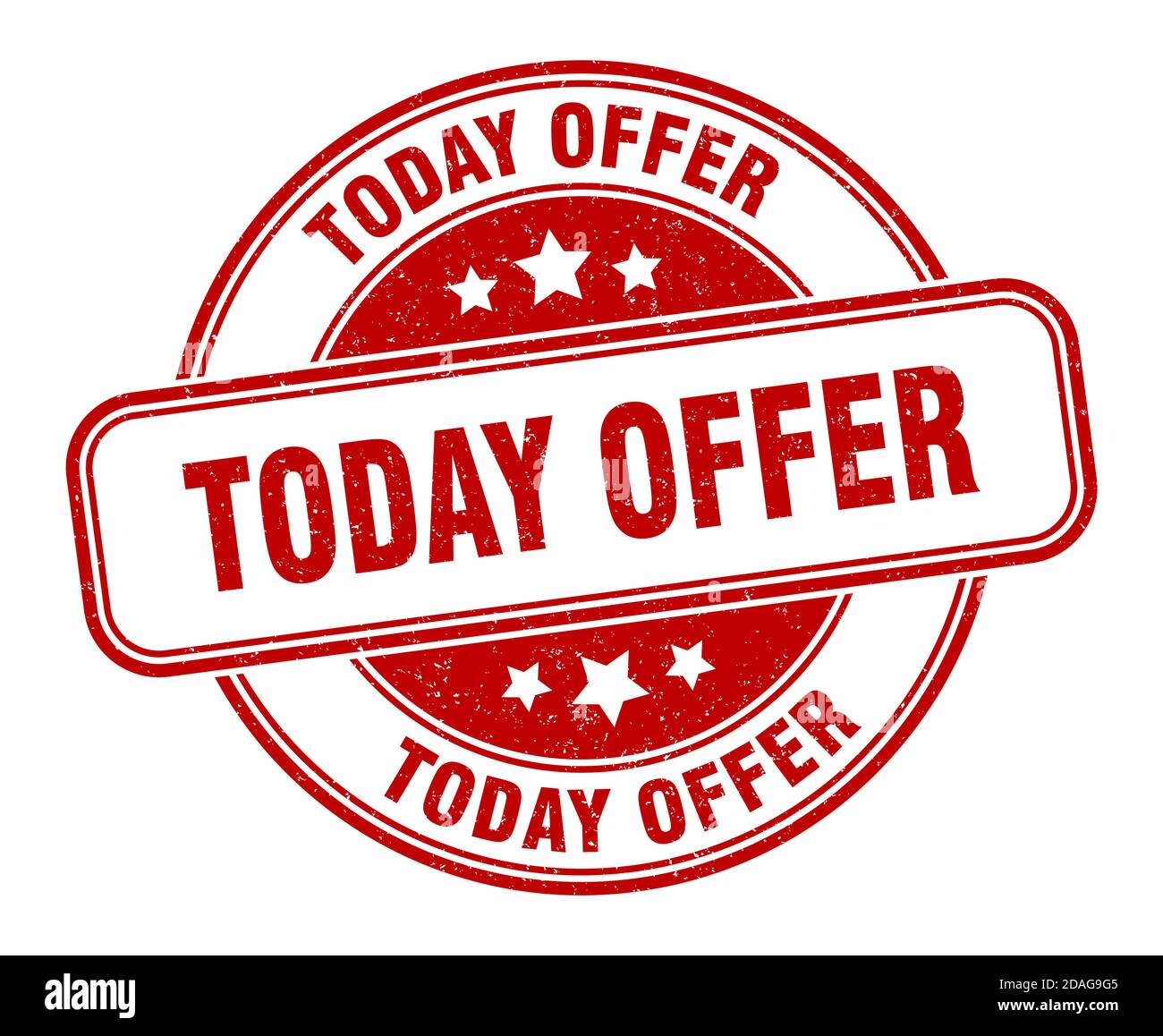 today offer stamp. today offer sign. round grunge label Stock Vector ...