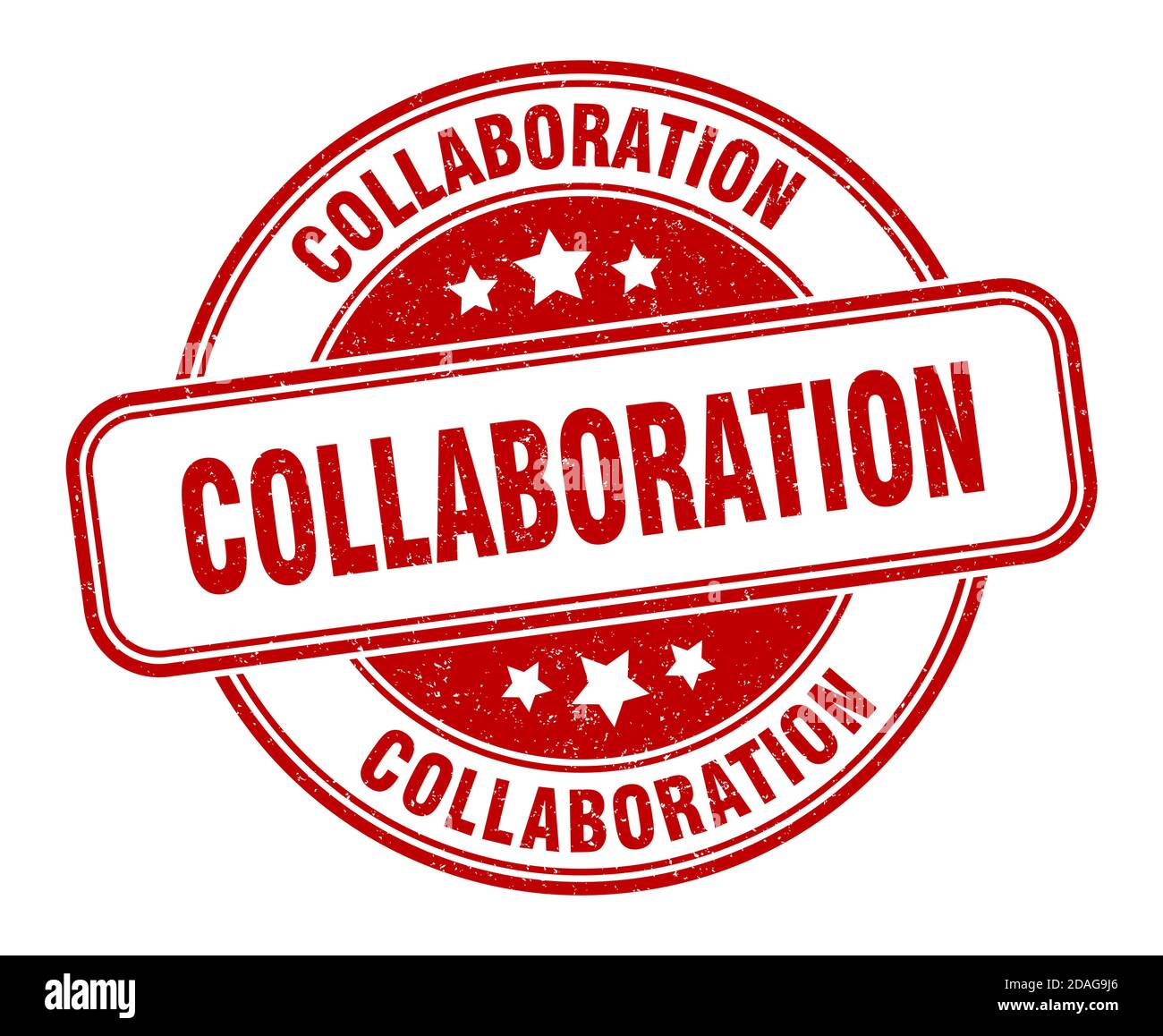 collaboration stamp. collaboration sign. round grunge label Stock ...
