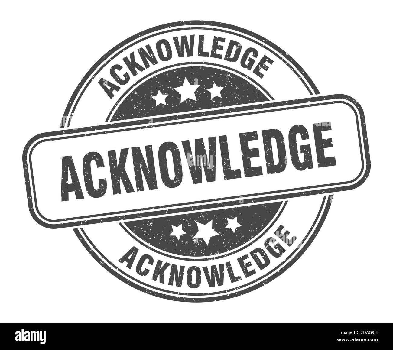 acknowledge stamp. acknowledge sign. round grunge label Stock Vector ...