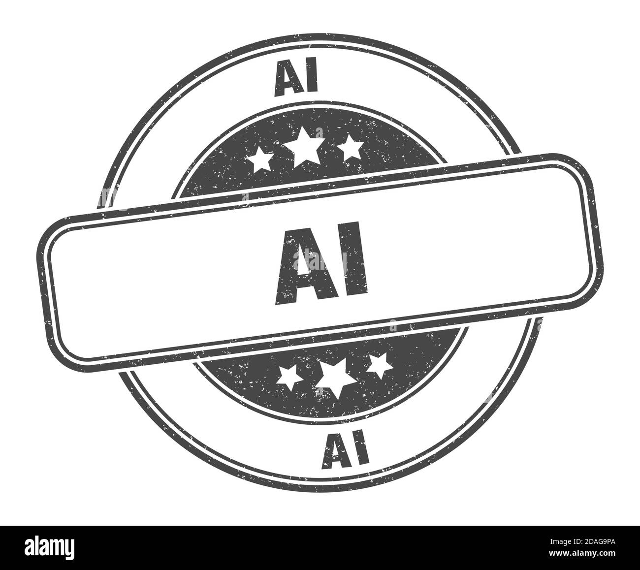 ai stamp. ai sign. round grunge label Stock Vector Image & Art - Alamy
