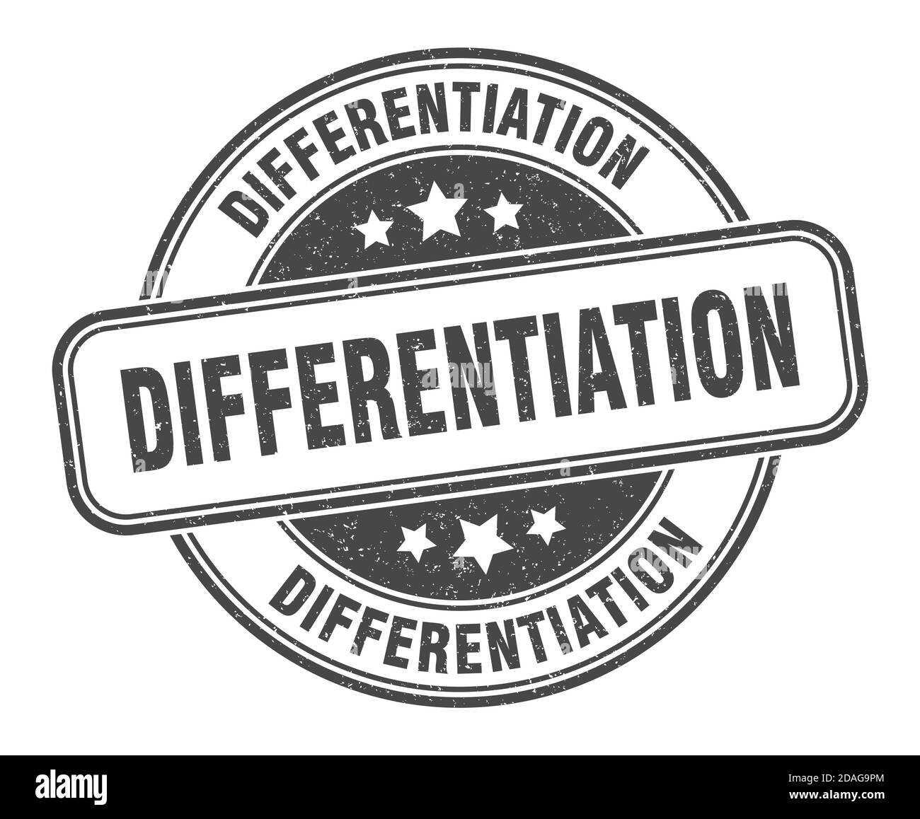 differentiation stamp. differentiation sign. round grunge label Stock ...