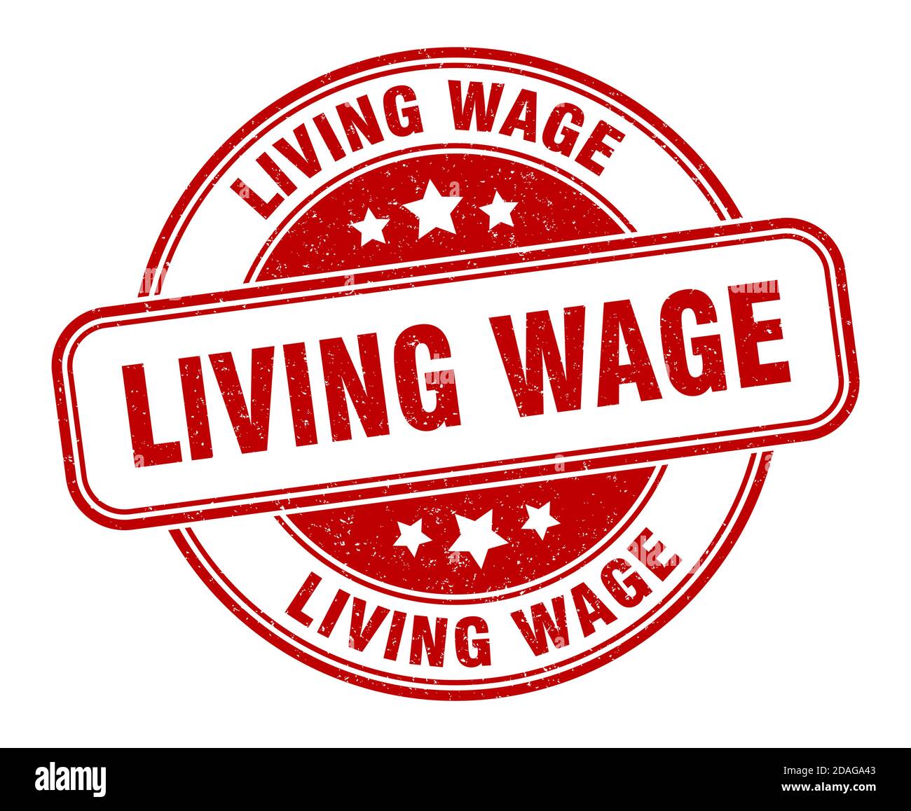 living wage stamp. living wage sign. round grunge label Stock Vector ...