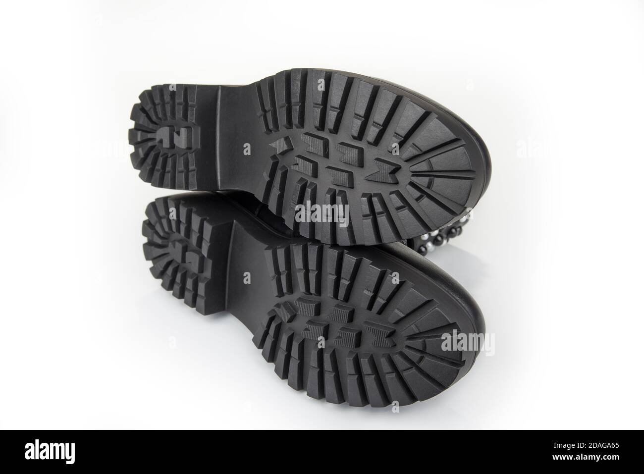 New working shoes soles on a white background Stock Photo - Alamy
