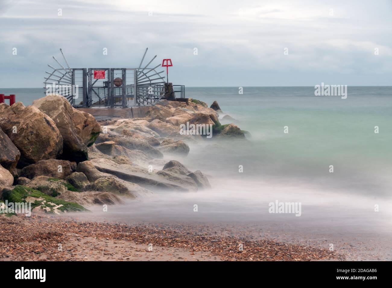 Christchurch coastline and bay, English channel Stock Photo - Alamy