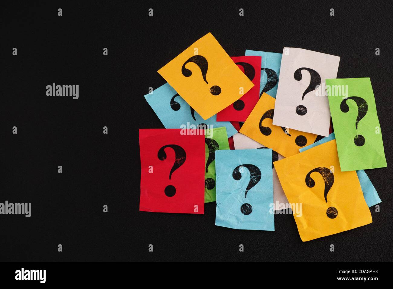 Colorful question marks. Close up Stock Photo - Alamy