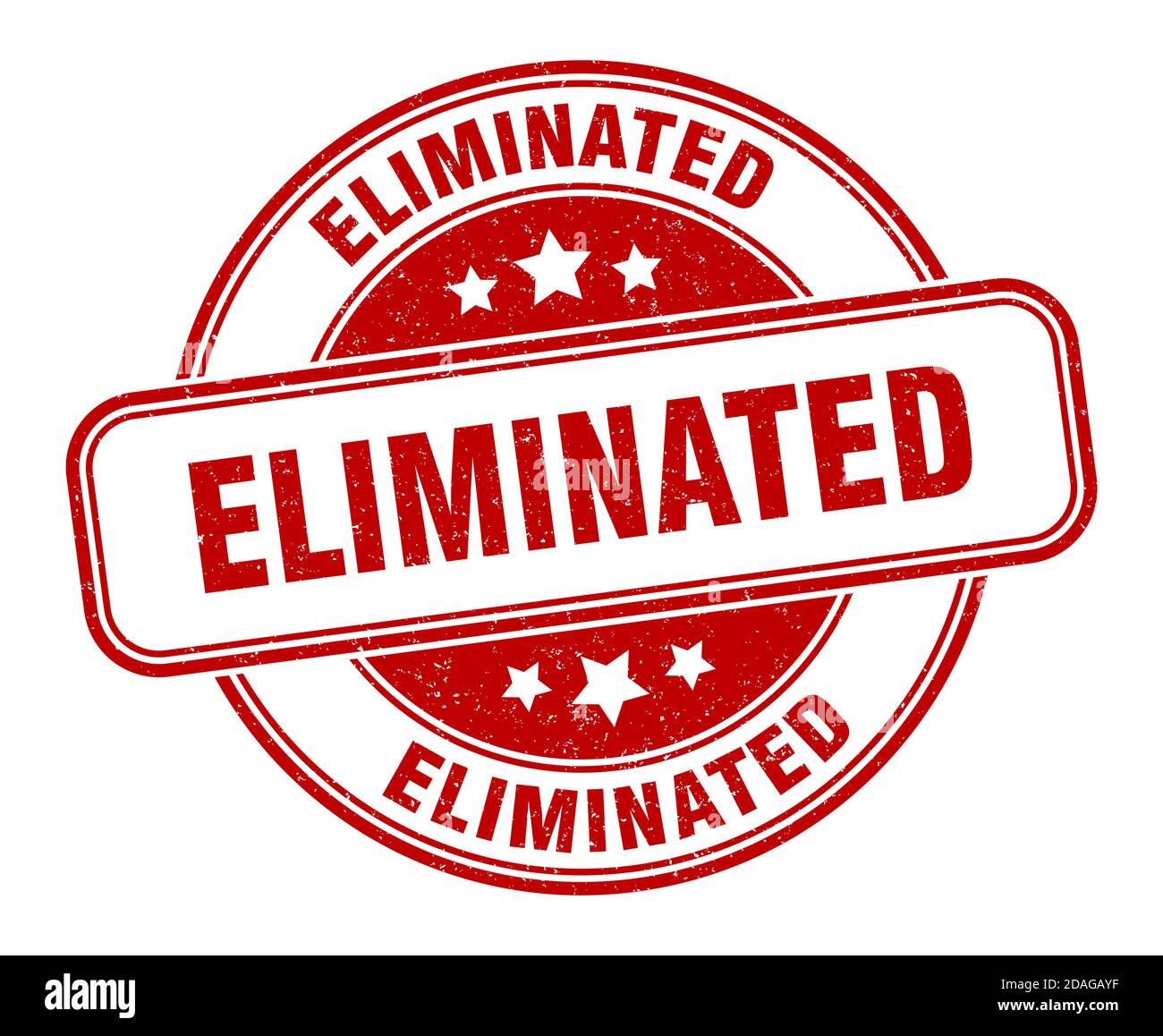 eliminated stamp. eliminated sign. round grunge label Stock Vector ...