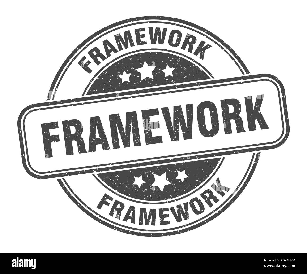 framework stamp. framework sign. round grunge label Stock Vector Image ...