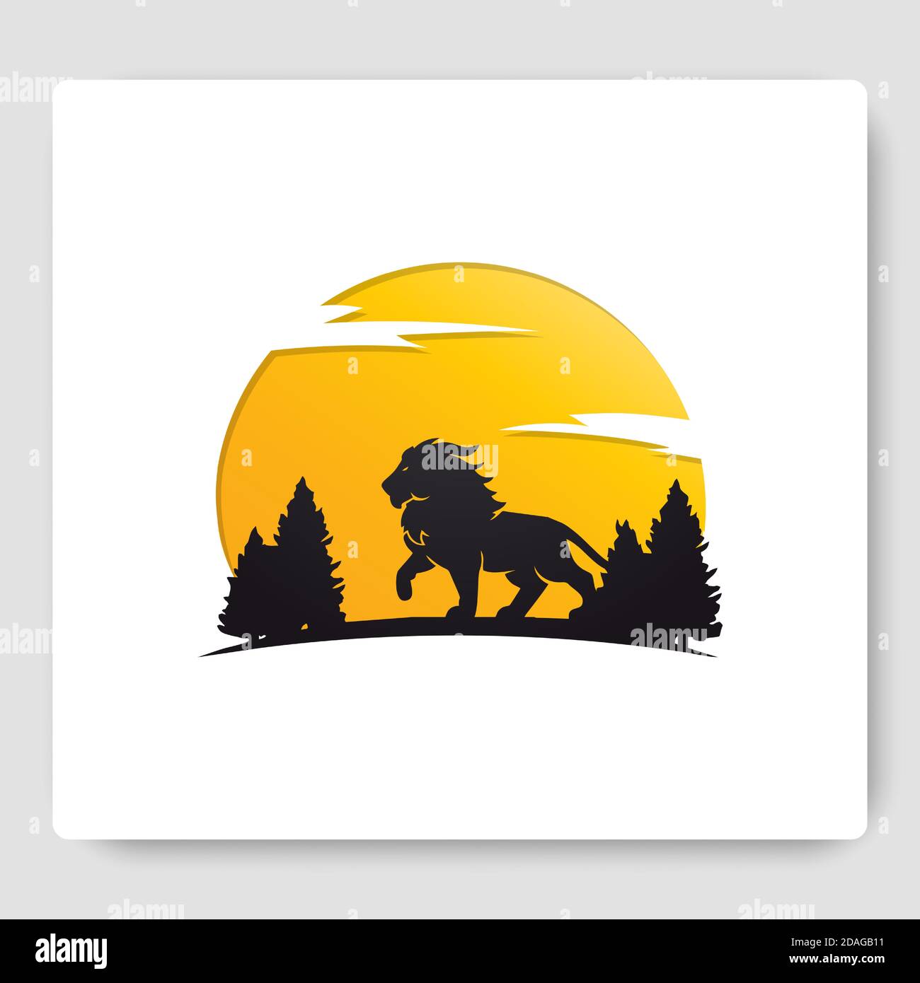 lion moon logo designs vector template Stock Vector Image & Art - Alamy