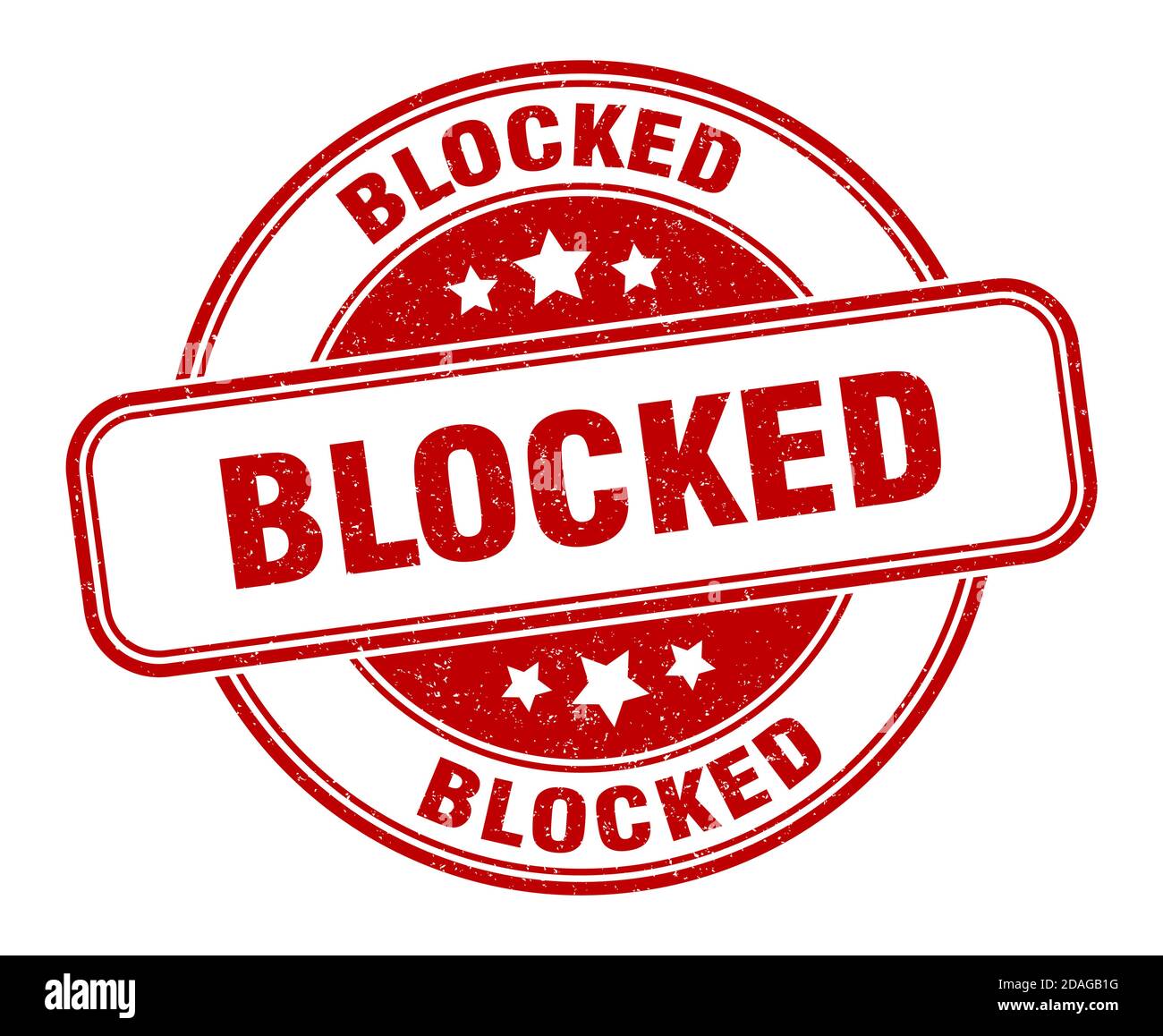 blocked stamp. blocked sign. round grunge label Stock Vector Image ...