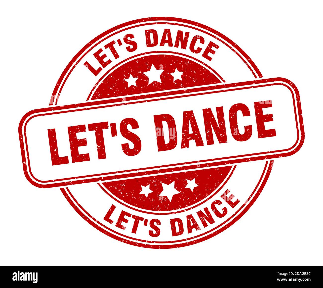 let's dance stamp. let's dance sign. round grunge label Stock Vector ...