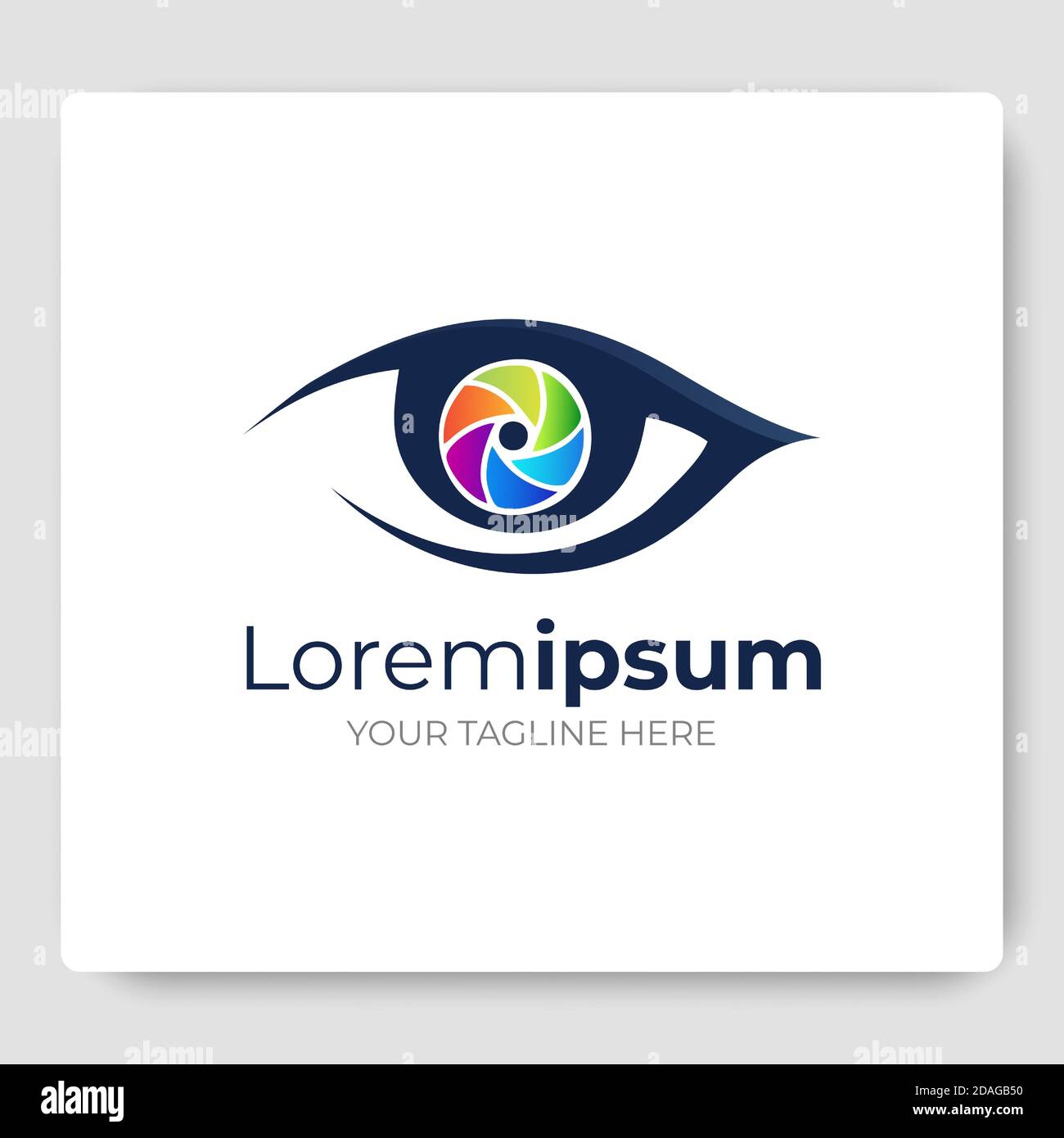 Eye Logo designs vector template. eye camera lens Colorful Logo Stock ...