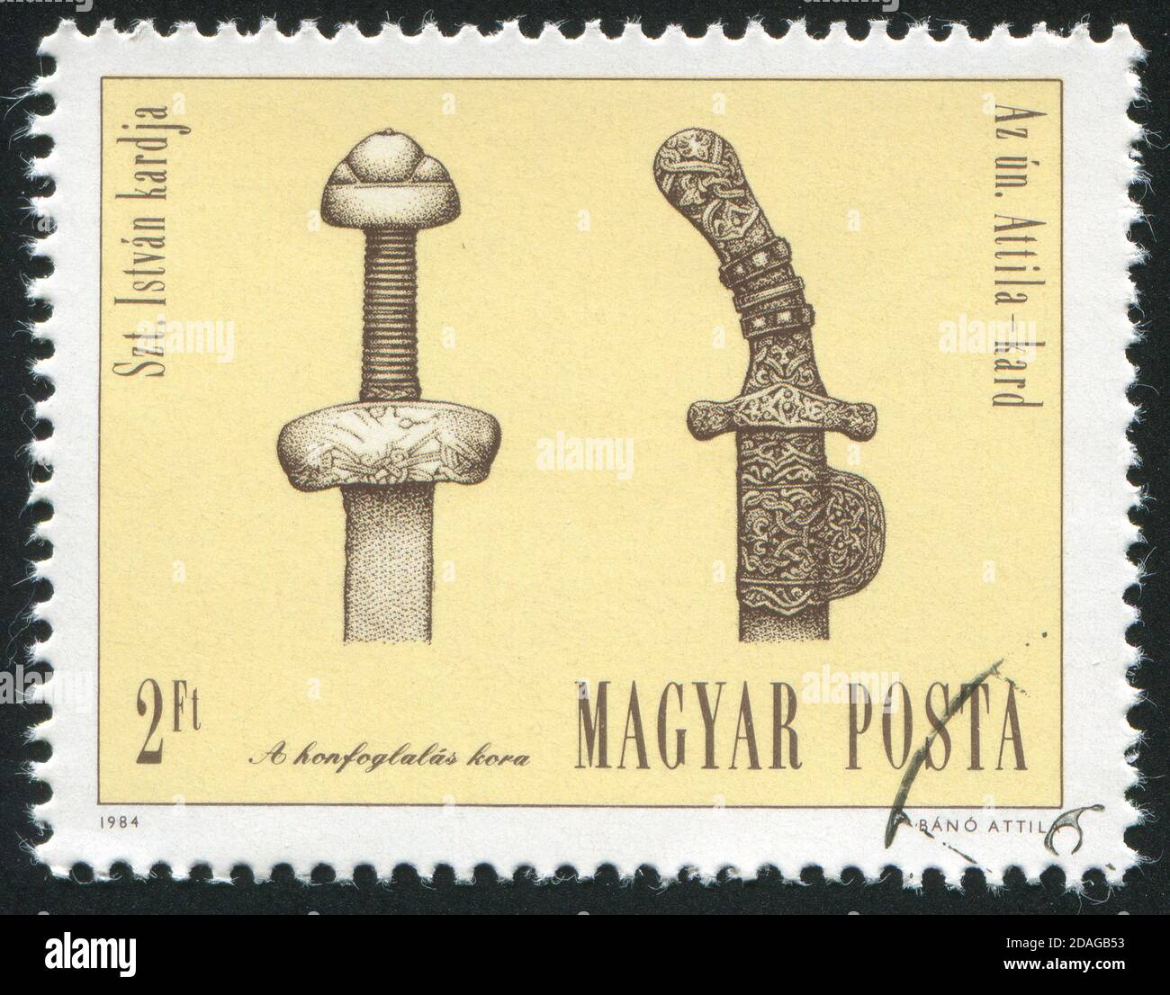 HUNGARY - CIRCA 1984: stamp printed by Hungary, shows Swords, circa ...