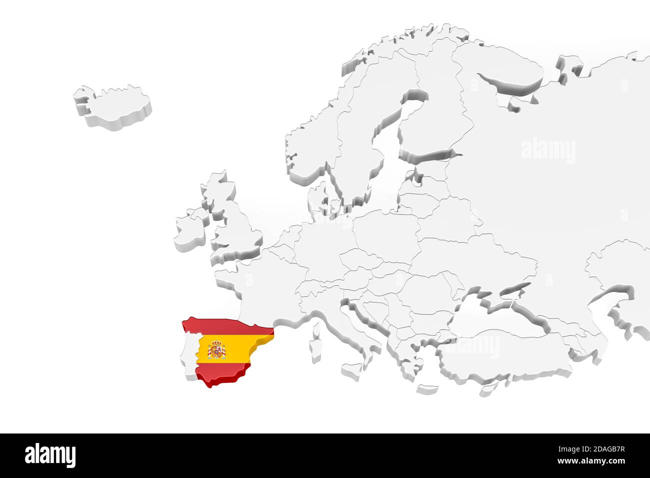 Spain geo map hi-res stock photography and images - Alamy