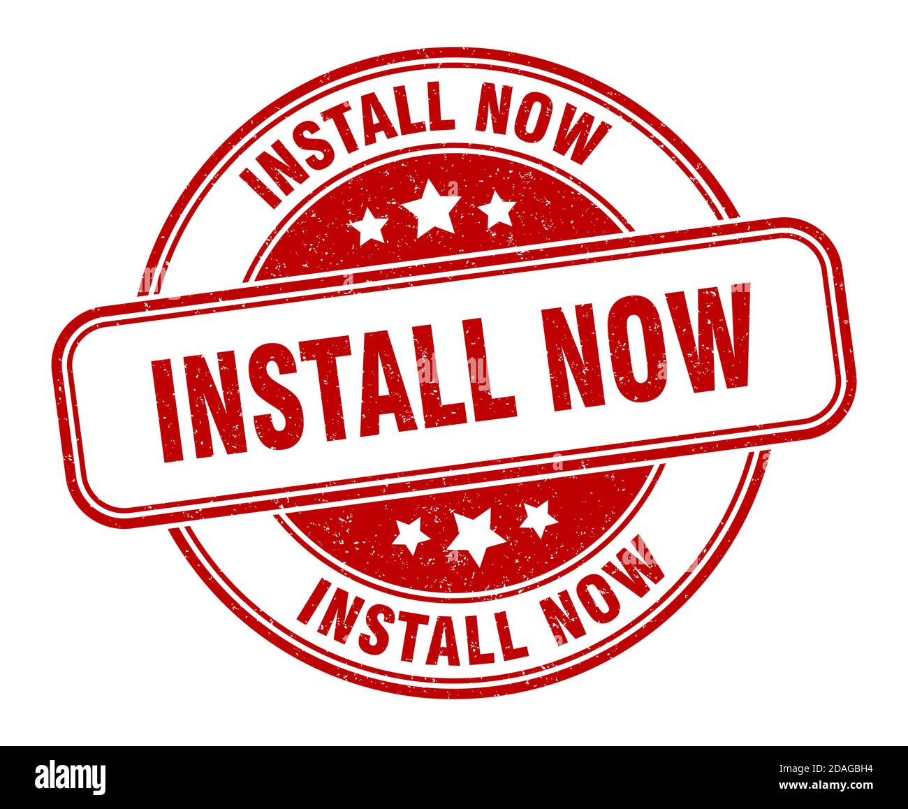 install now stamp. install now sign. round grunge label Stock Vector ...