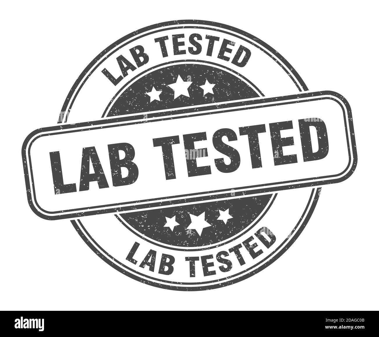 lab tested stamp. lab tested sign. round grunge label Stock Vector ...