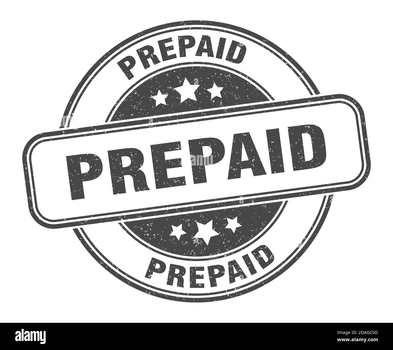 prepaid stamp. prepaid sign. round grunge label Stock Vector Image ...