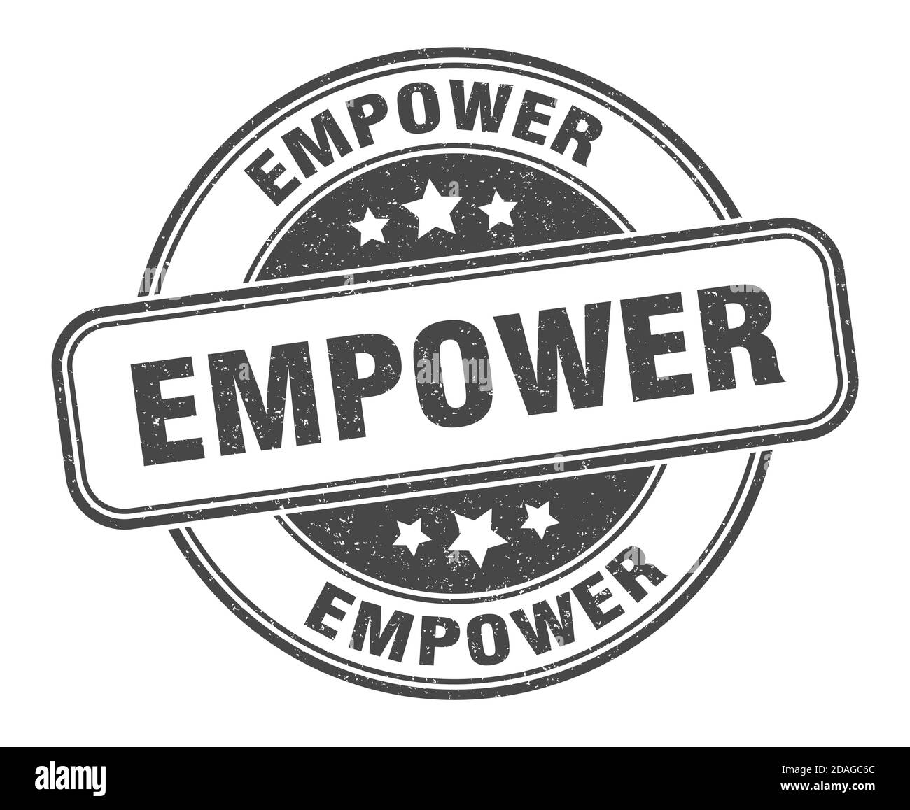 empower stamp. empower sign. round grunge label Stock Vector Image ...