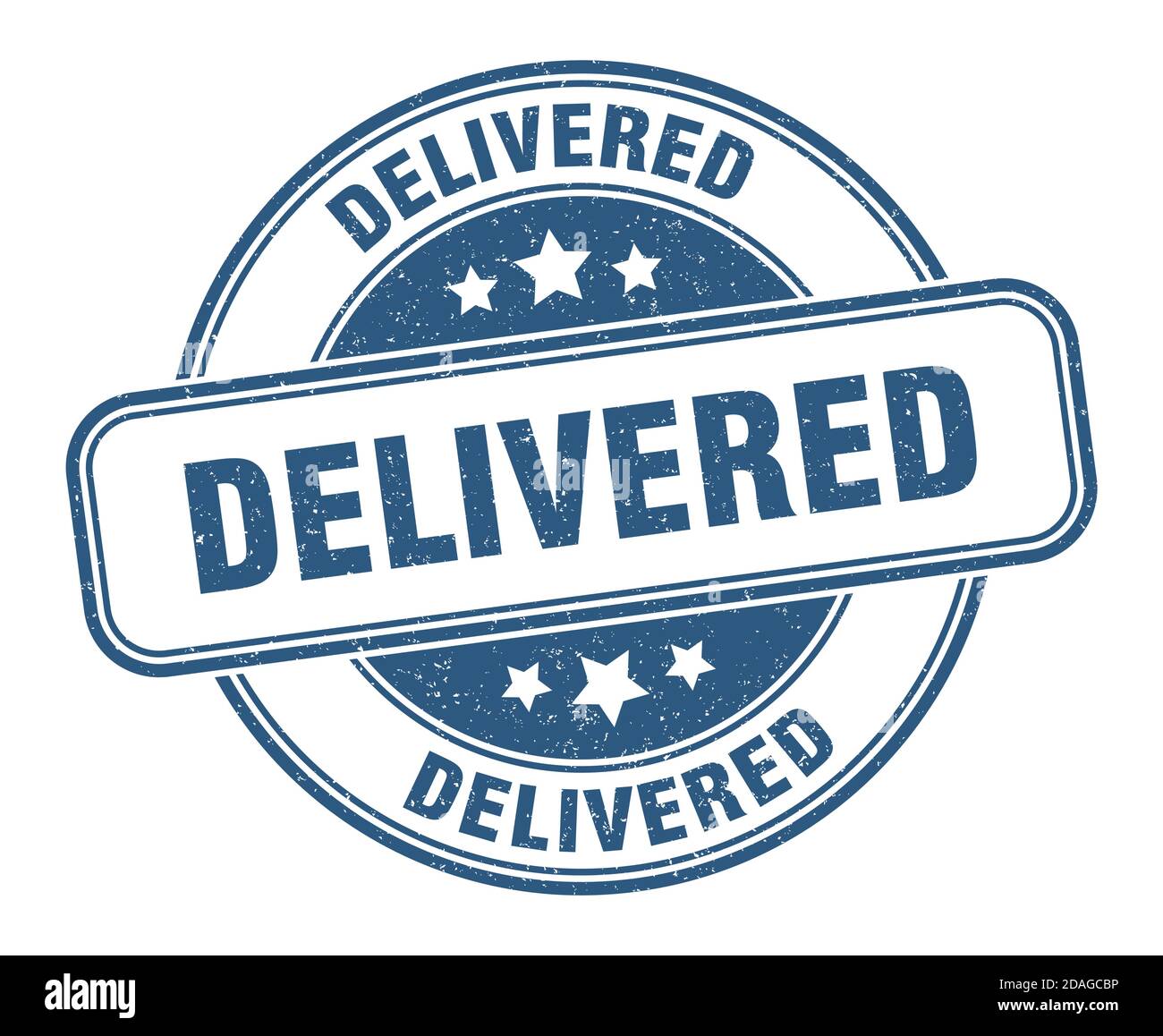 delivered stamp. delivered sign. round grunge label Stock Vector Image ...