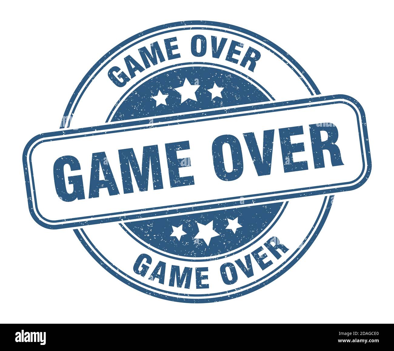game over stamp. game over sign. round grunge label Stock Vector Image ...