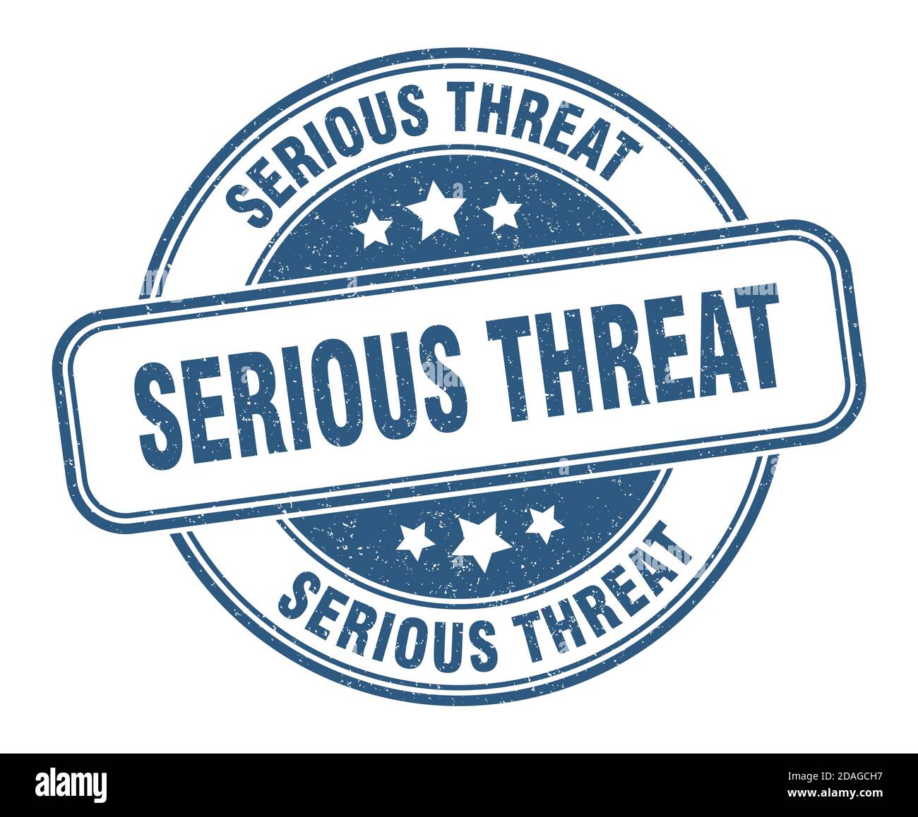 serious threat stamp. serious threat sign. round grunge label Stock ...
