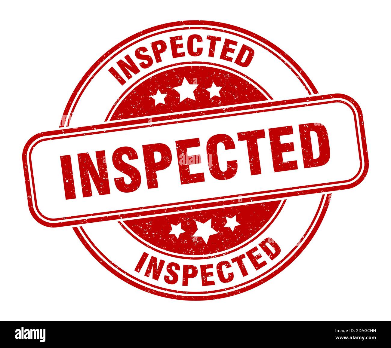 inspected stamp. inspected sign. round grunge label Stock Vector Image ...