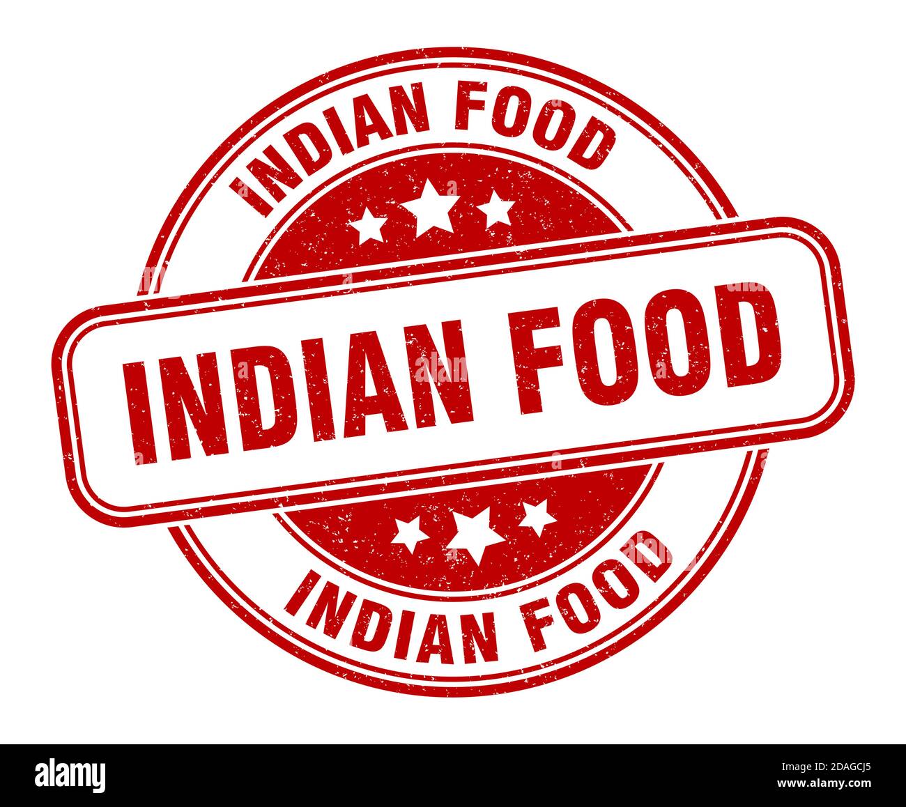 indian food stamp. indian food sign. round grunge label Stock Vector ...