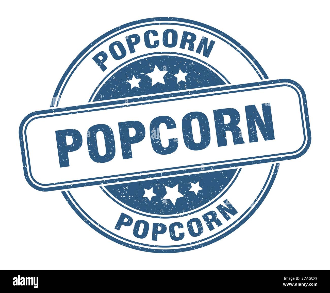 popcorn stamp. popcorn sign. round grunge label Stock Vector Image ...