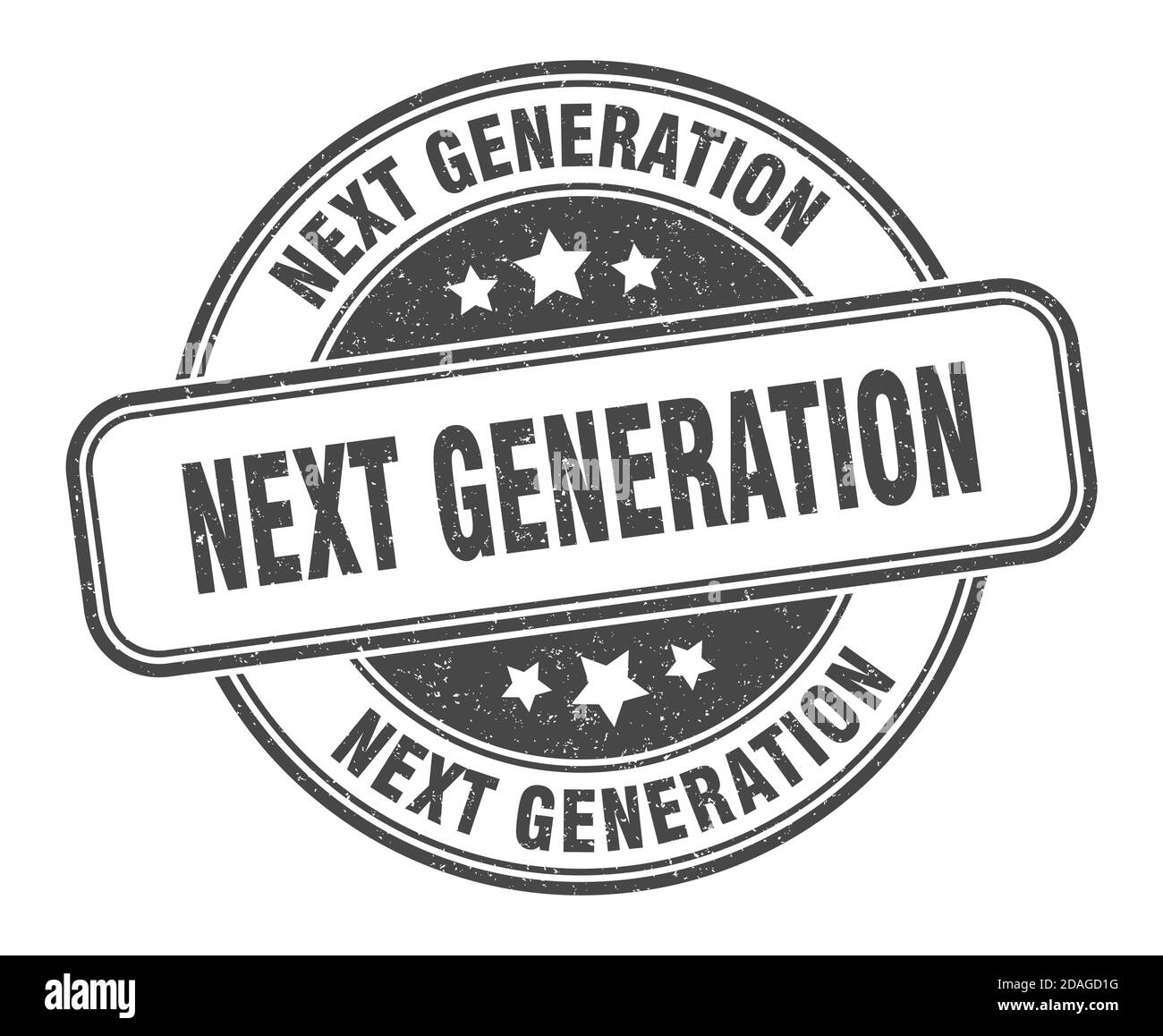next generation stamp. next generation sign. round grunge label Stock ...