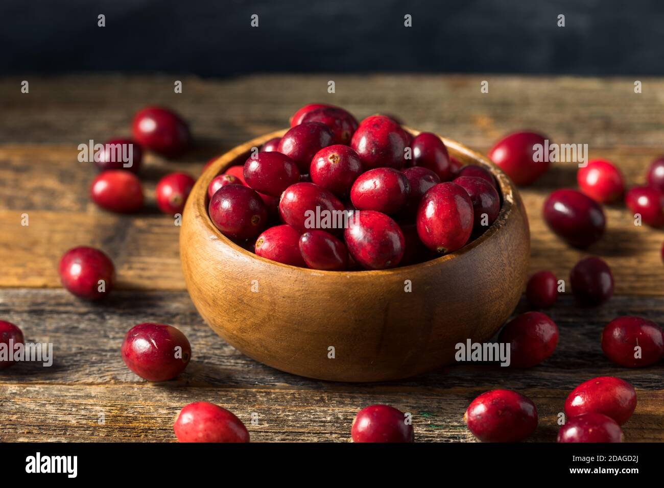 Raw Red Organic Cranberries in a Bowl Stock Photo - Alamy