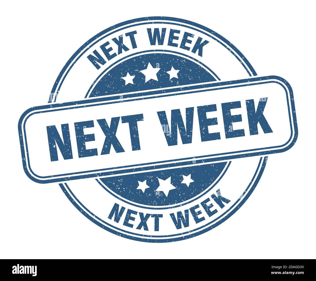 next week stamp. next week sign. round grunge label Stock Vector Image ...